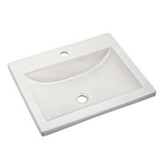 American Standard Aqualyn Drop in Sink with 4-in Faucet Holes in White ...