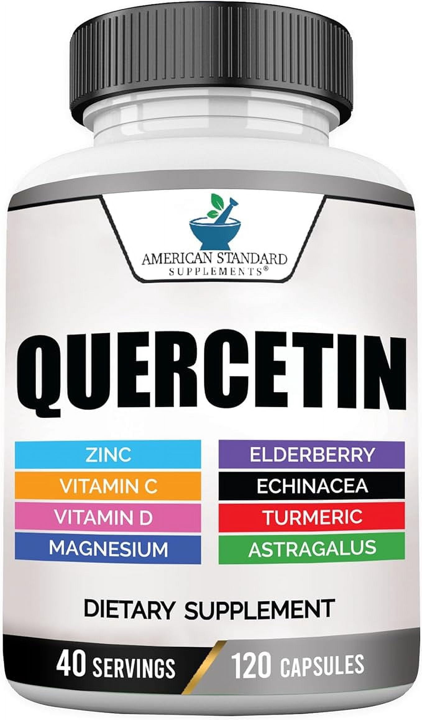 American Standard Supplements Quercetin 1000mg Per Serving with Zinc ...
