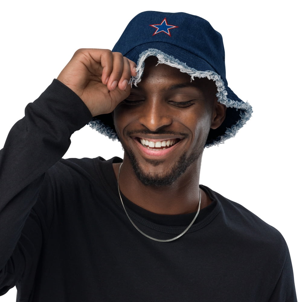 American Star Distressed denim bucket hat (Classic Denim) - Walmart.com