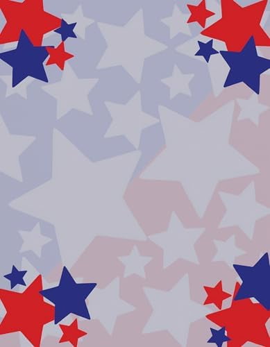 American Stars - Patriotic Paper - 125 Sheets - 8.5 x 11 - Flag ...