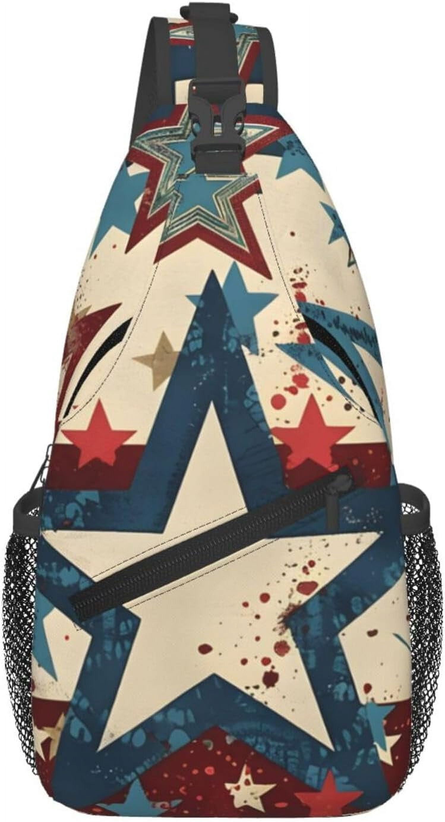 American Stars Sling Bag Usa Flag Chest Crossbody Shoulder Cool ...