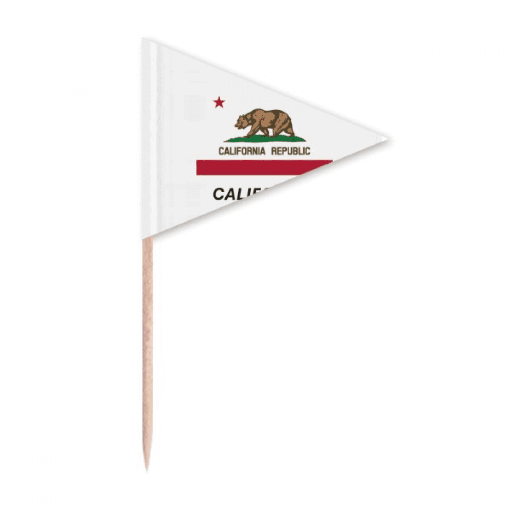 American State Flag Contour California Toothpick Triangle Cupcake ...