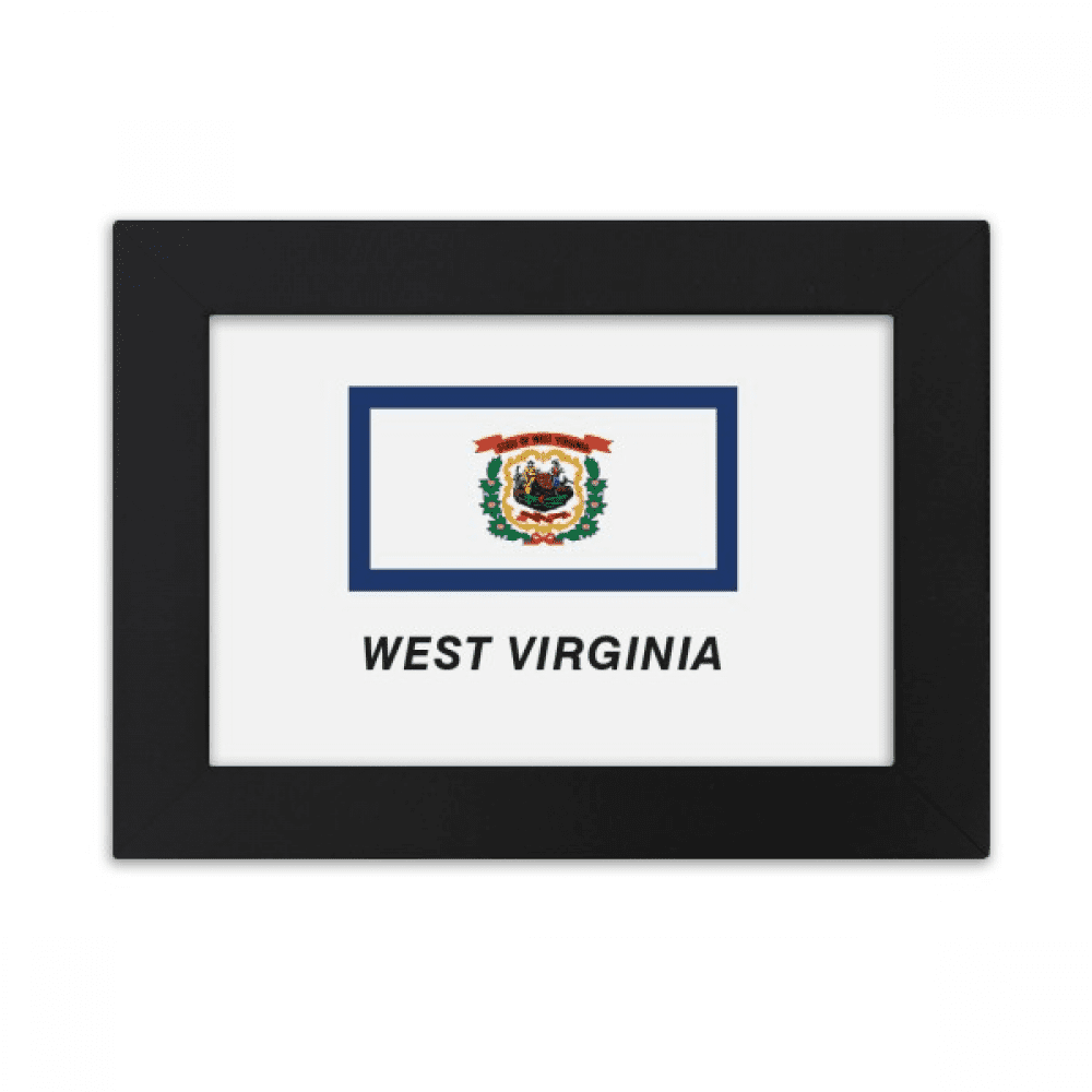 American State Flag Outline West Virginia Desktop Photo Frame Ornaments ...