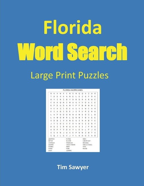 American States Word Games Florida Word Search: Large Print Puzzles ...