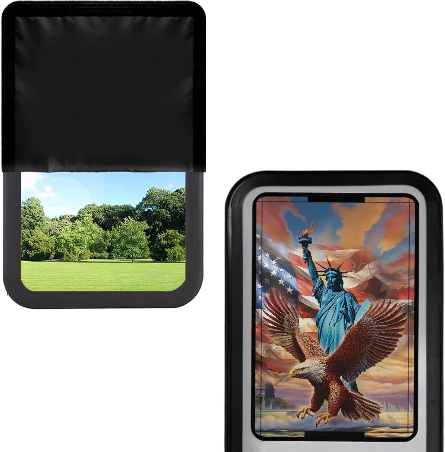 American Statue Of Liberty Foldable Blackout Rv Door Window Cover For ...