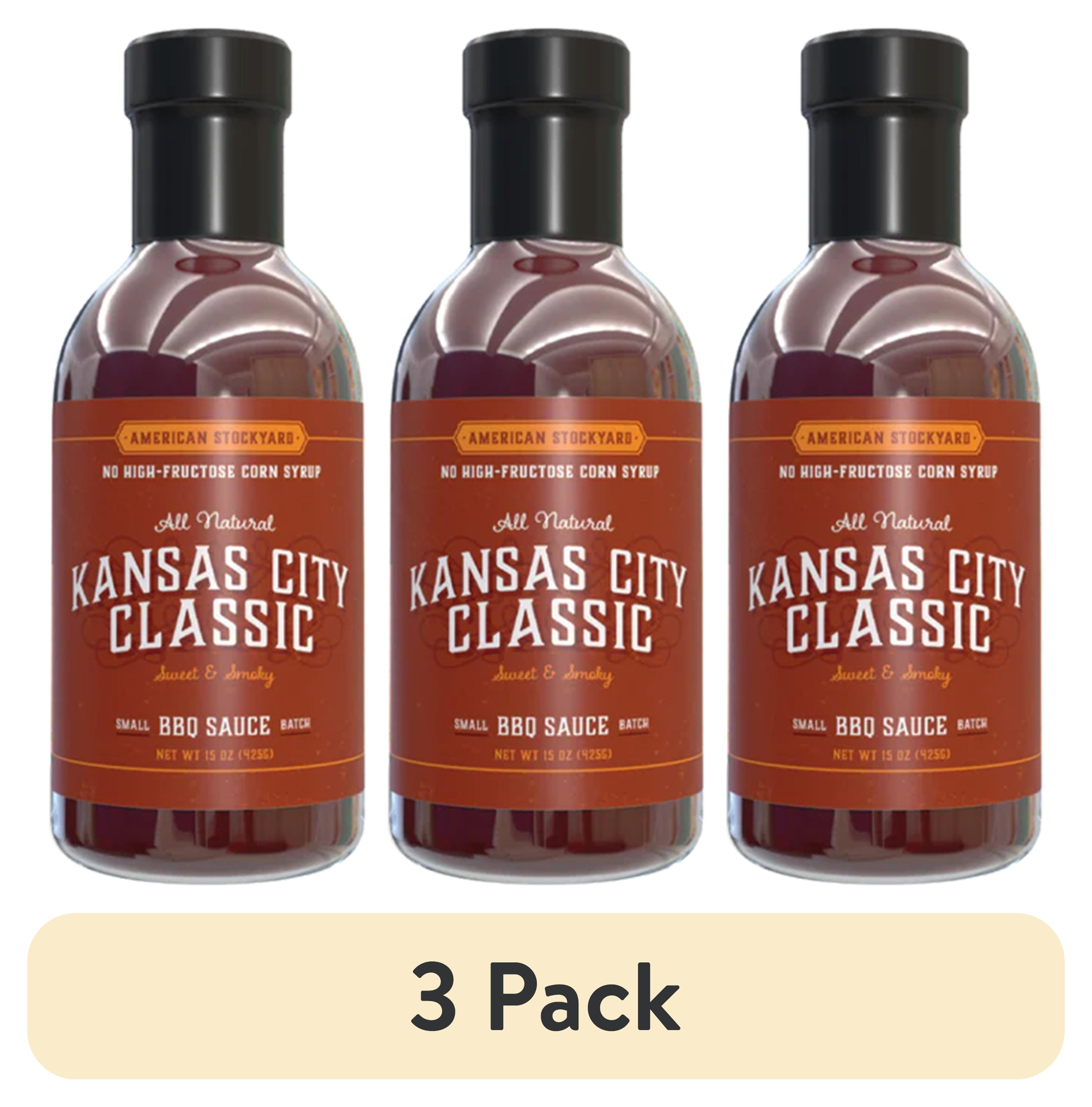 (3 pack) American Stockyard Kansas City Classic BBQ Sauce, All Natural ...