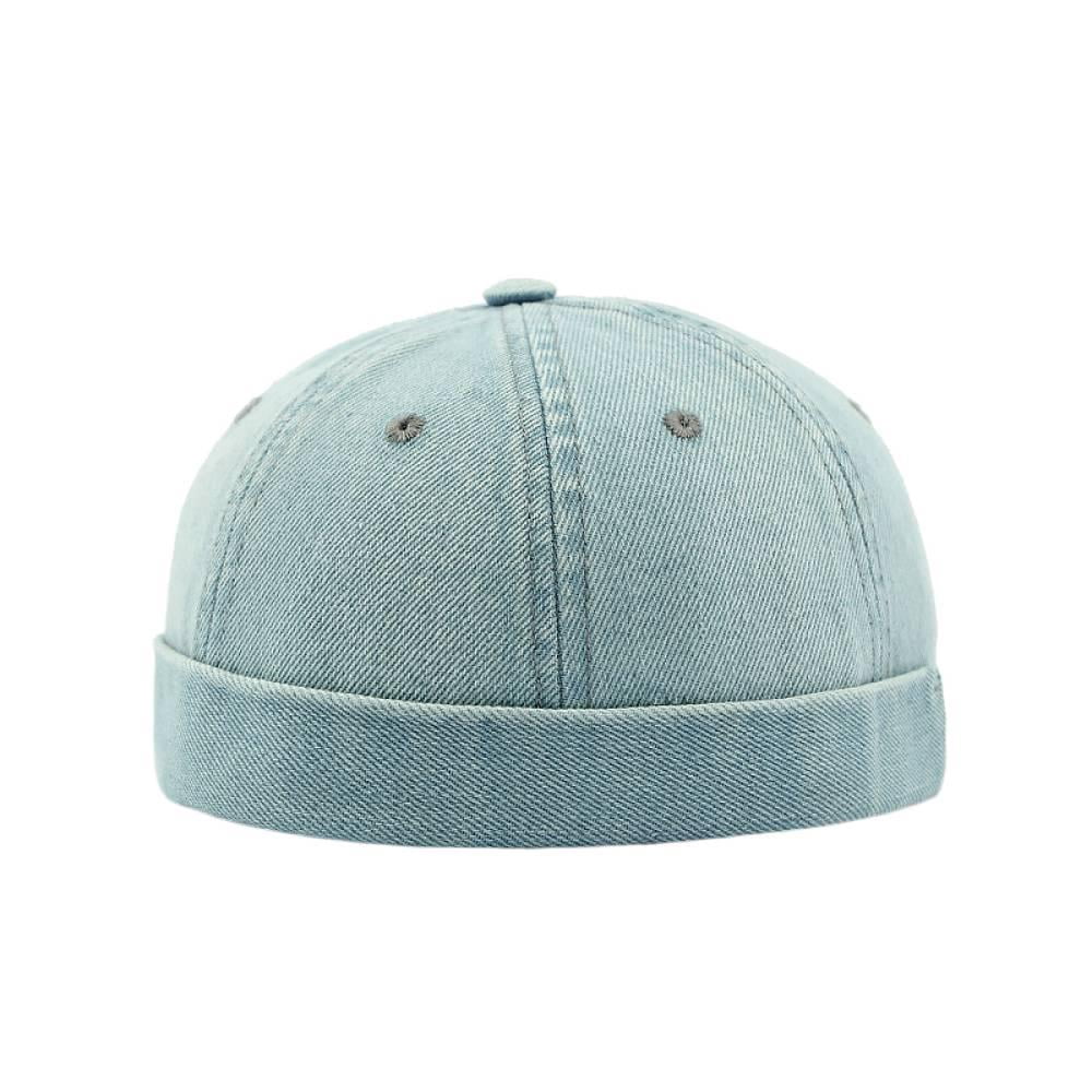 American Street Style Melon Cap Retro Washed Denim Hat Men's Melon Cap ...