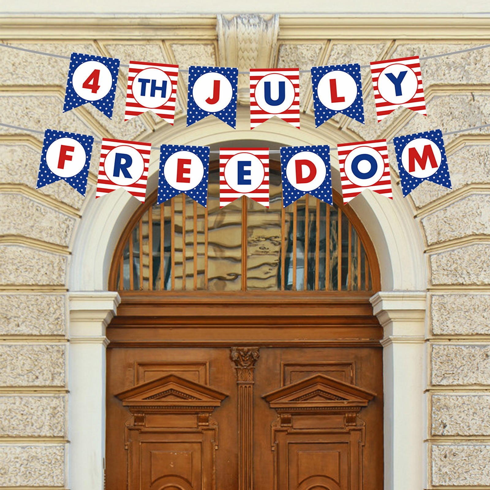 American String Flag Fourth Of July Decorations Hanging Shiny Decorations Patriotic Party Decor ...