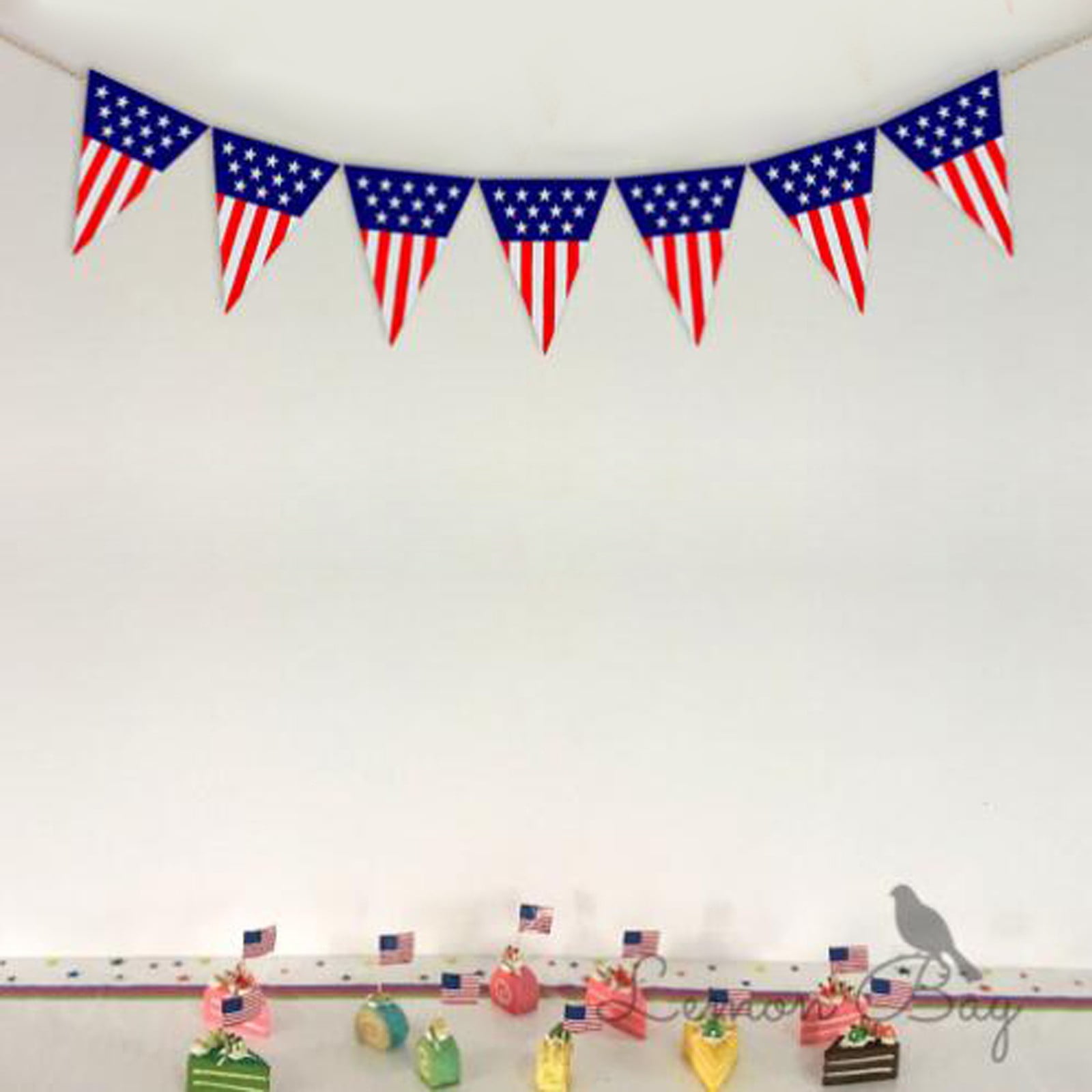 American String Flag Independence Sun Lap Banner Decoration Flag Star ...