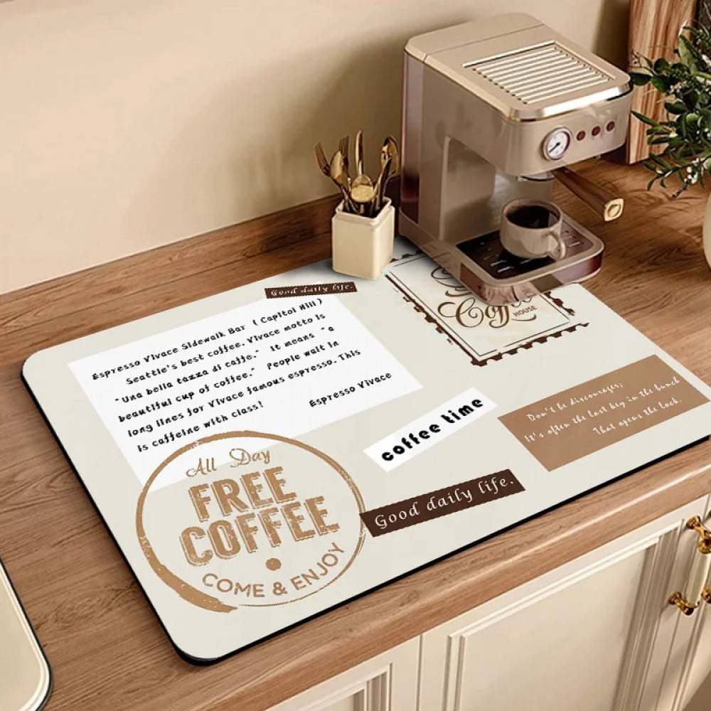 American Style Coffee Machine Drain Mat Quick Drying Mat Water ...