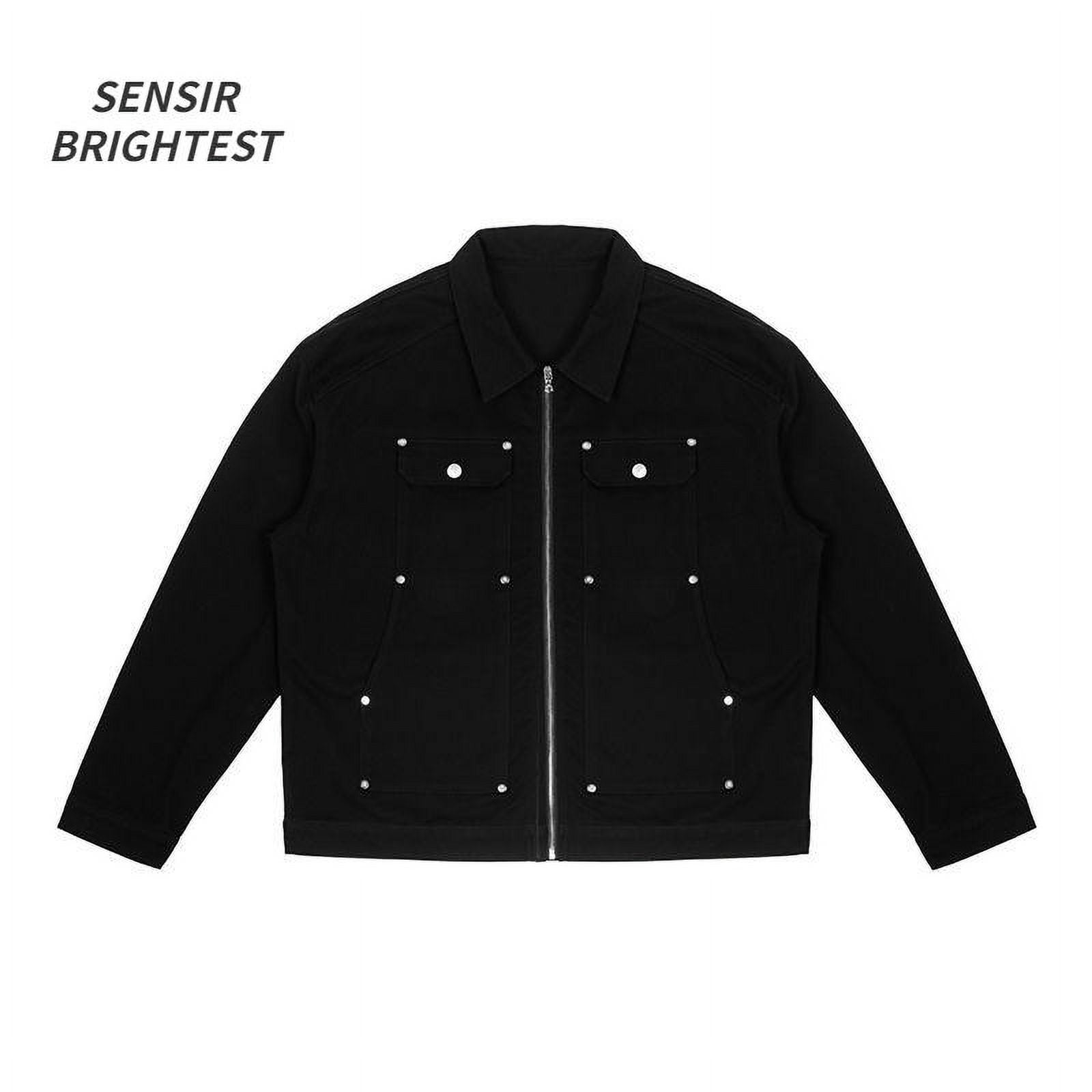 American Style High Street Metal Stud Denim Jacket Men‘s Brand Retro ...