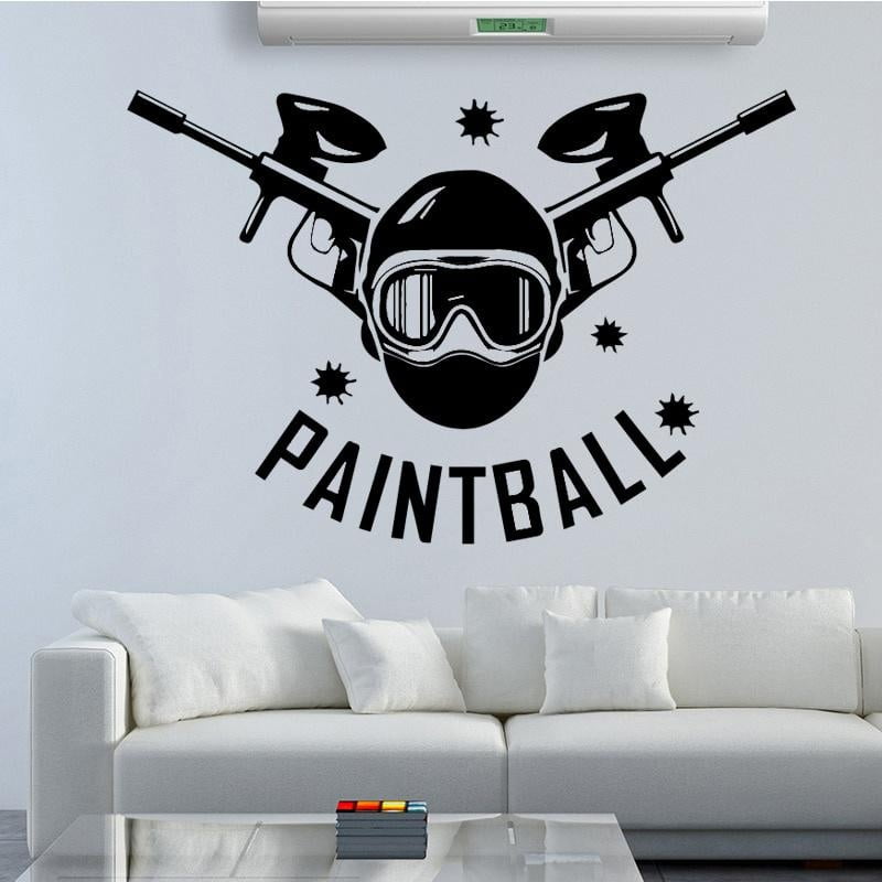 American-Style Paintball Wall Sticker Removable Self Adhesive Watercolo ...