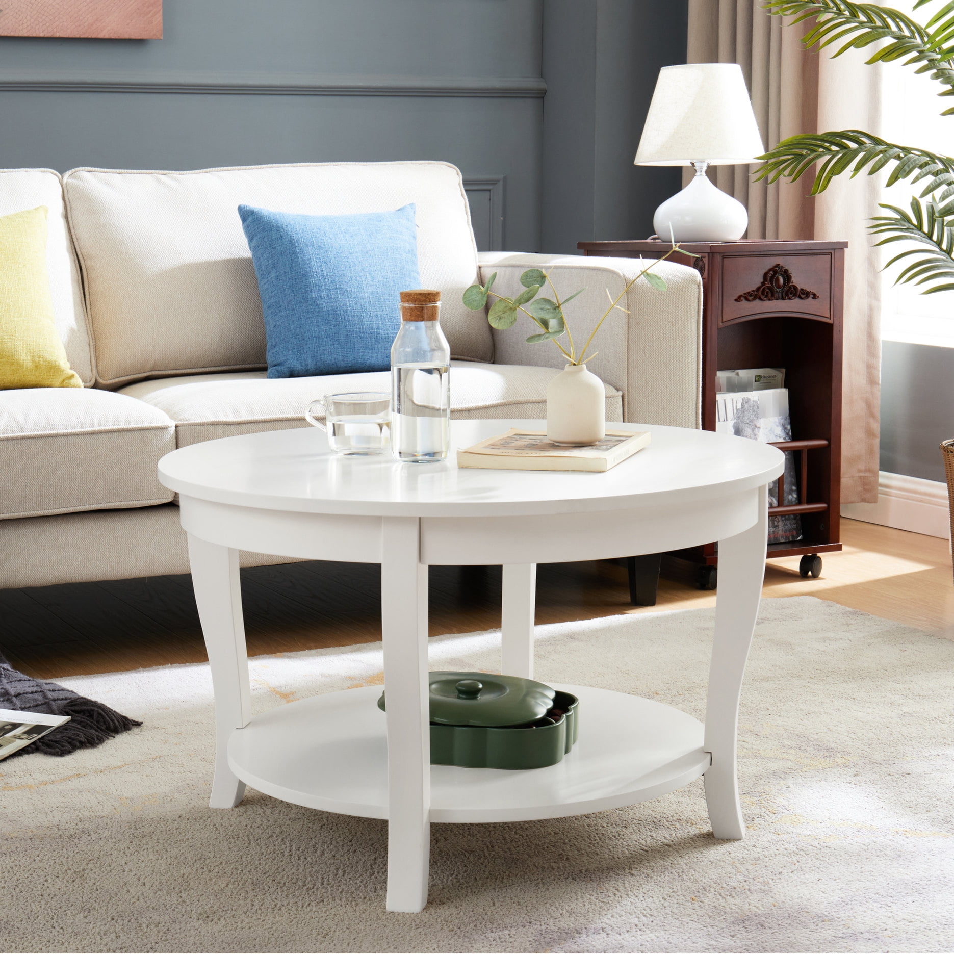 American Style Round Coffee Table+Inviting Look”-“Relaxing at Home ...