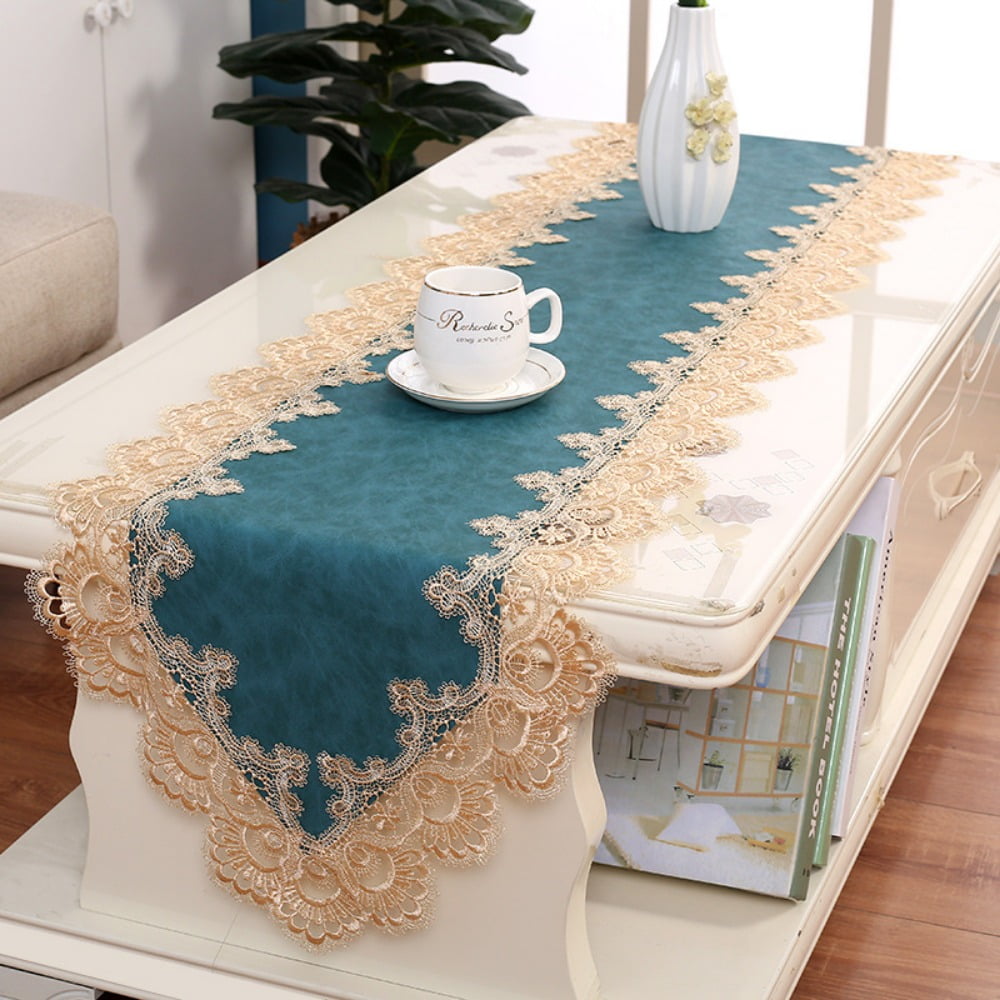 American Style Table Runner - Elegant PU Fabric, Waterproof and Oil ...