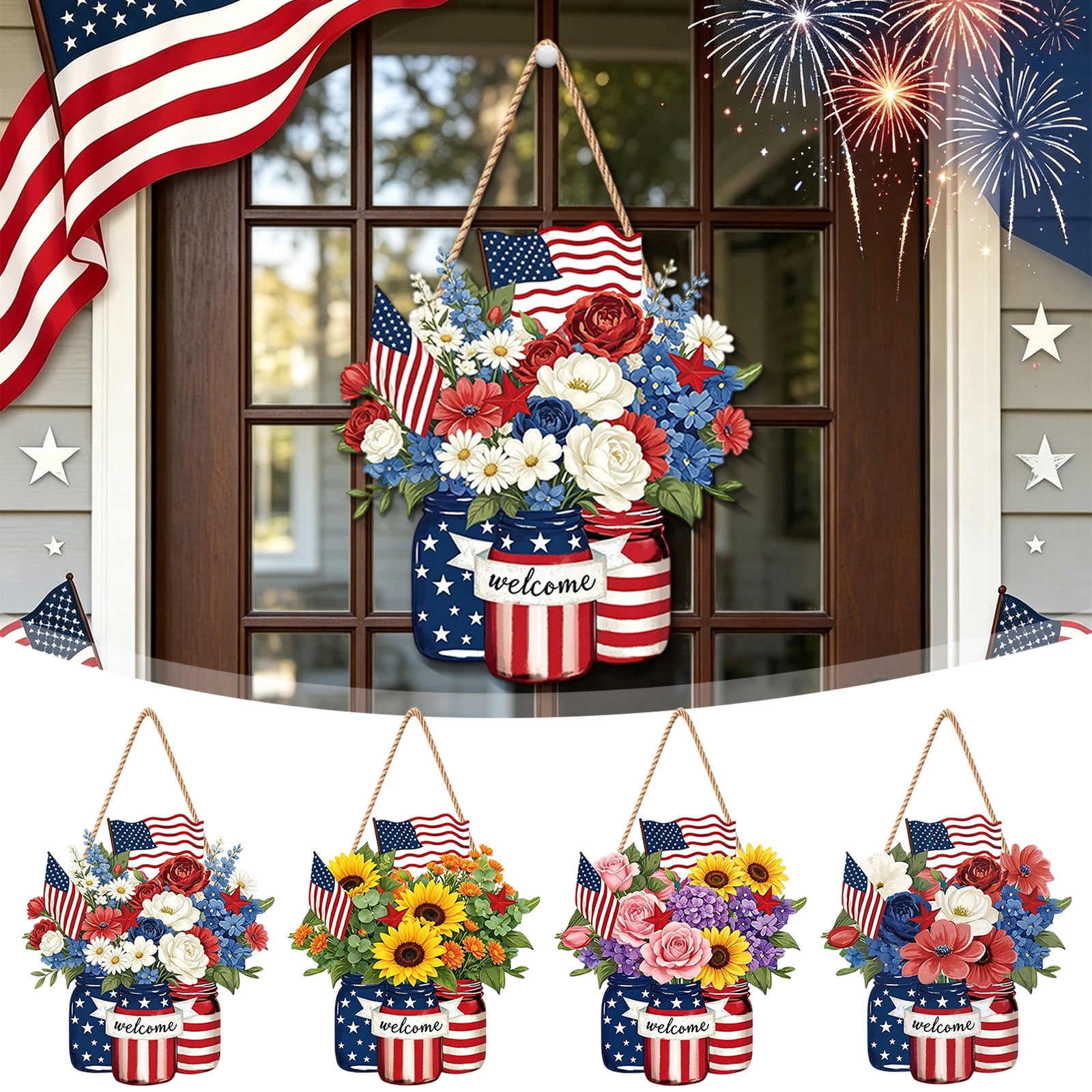 American Style Wooden Door Hanging Sign Plaque, Handmade Retro Craft ...
