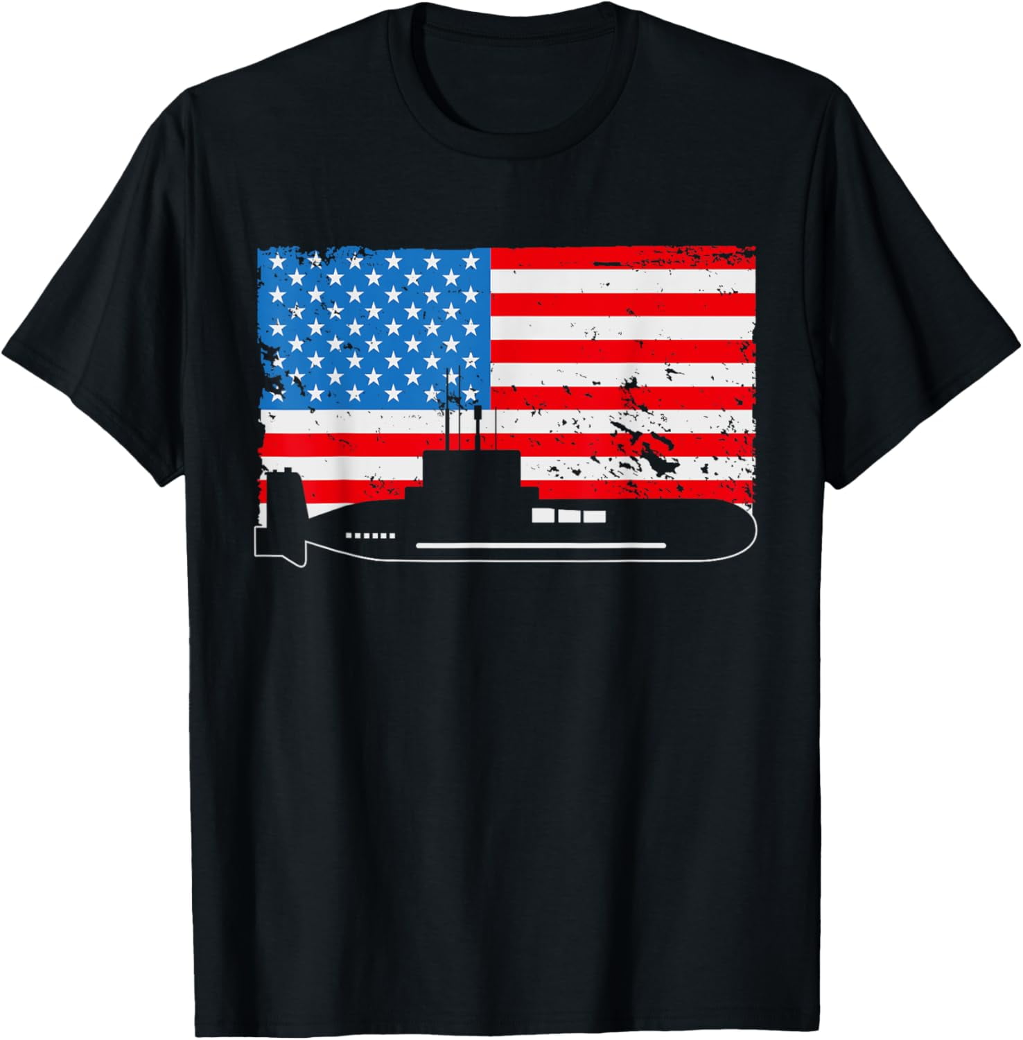 American Submariner Flag Patriotic Submarine Veteran T-Shirt - Walmart.com