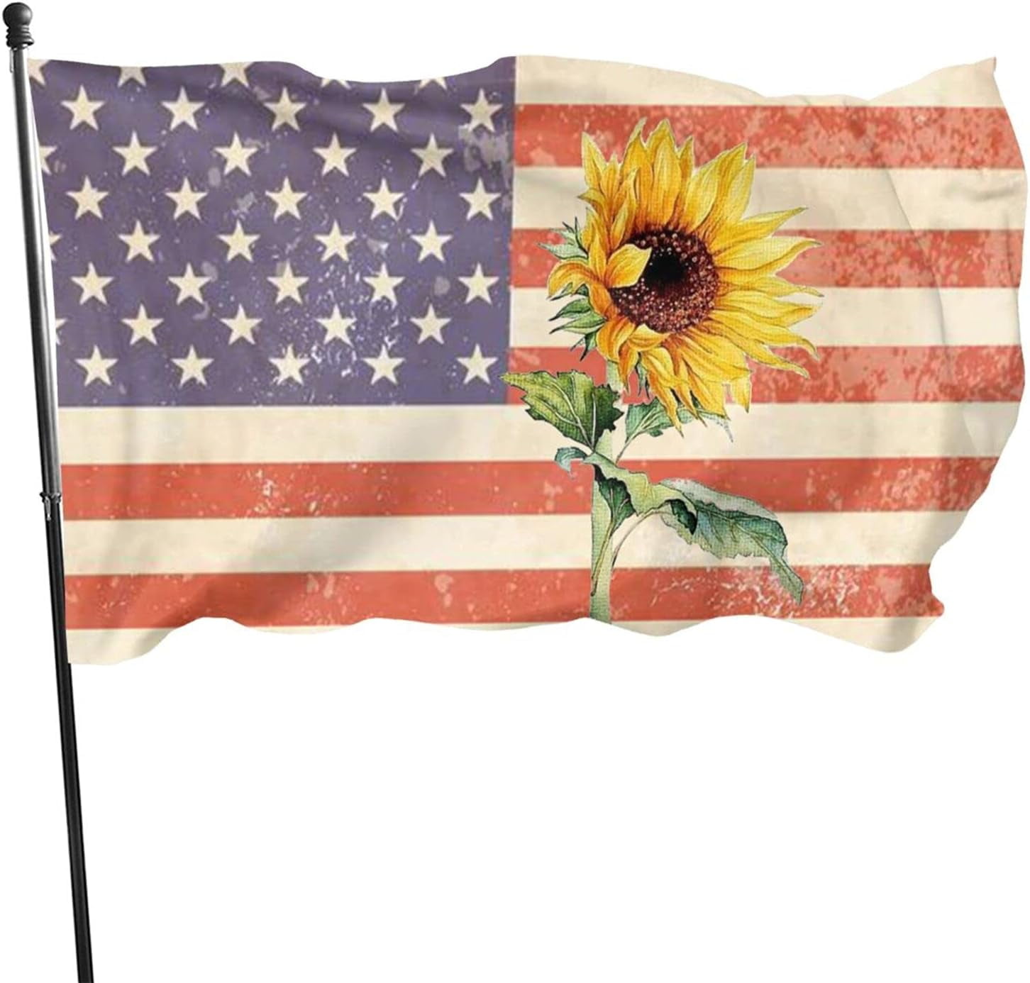American Sunflower Garden Flag 3x5 Ft Decor Outdoor Banner Sign Party ...