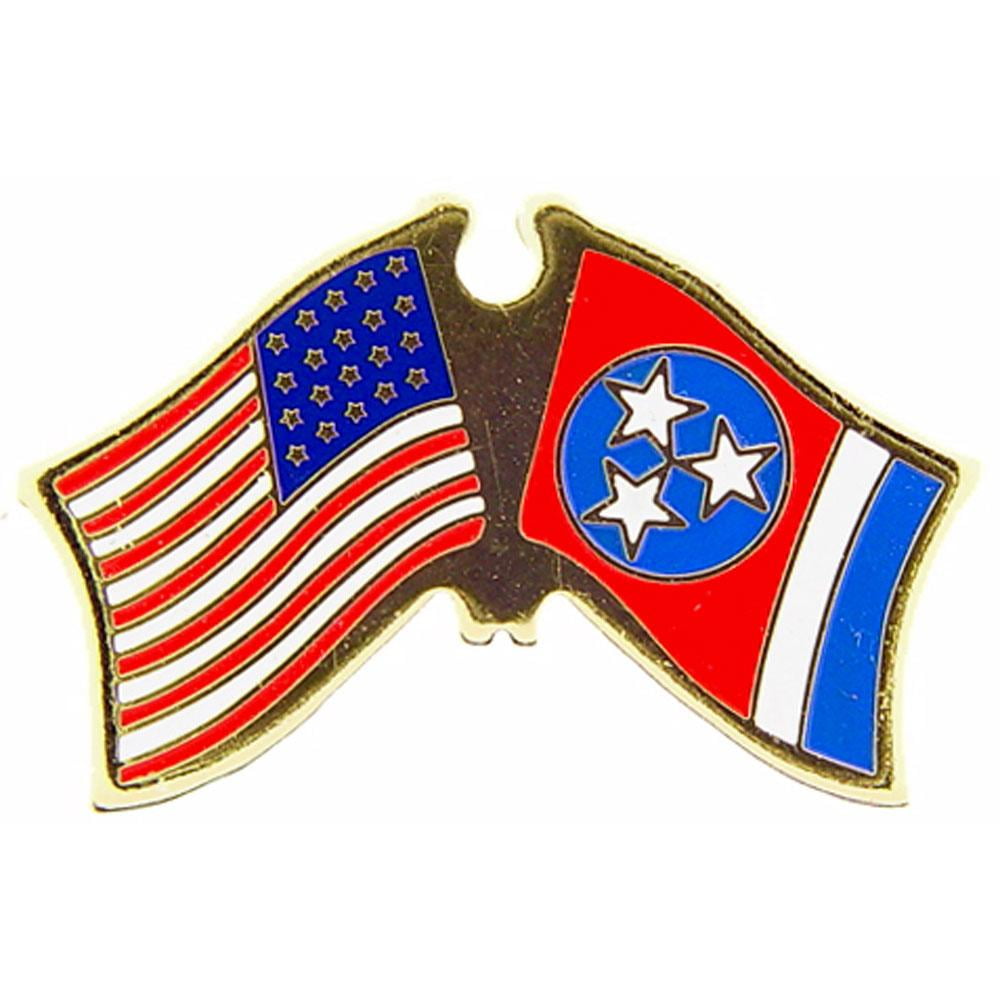 Eagle Emblems P09143 Cross Flags Pin - USA & Tennessee - 1.125 in ...