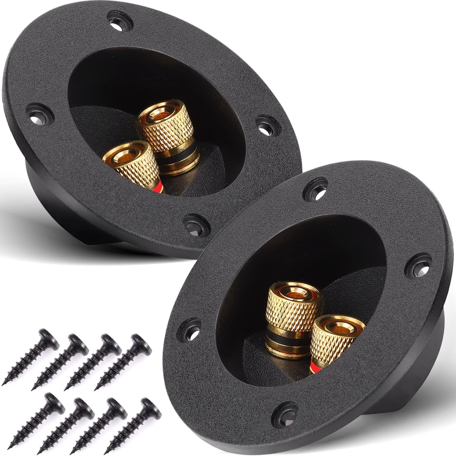 American Terminal 2PCS 3 Inch Round 2-Way Speaker Box Terminal Cup ...