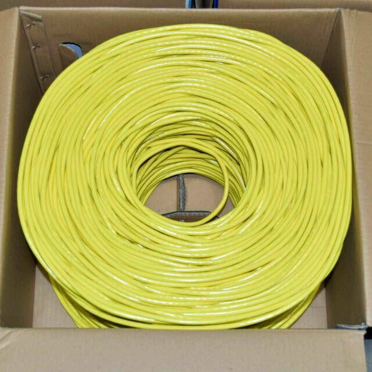 American Terminal 500' Cat6 Ethernet Yellow Bulk Network Cable 23AWG ...