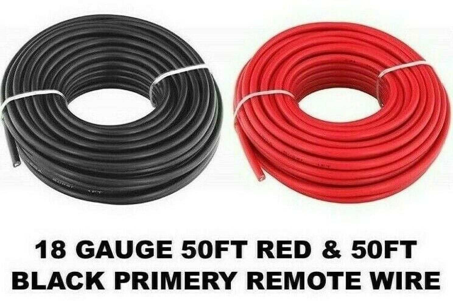American Terminal AP18G50R AP18G50BK 2 Rolls 18 Gauge Wire Red Black ...