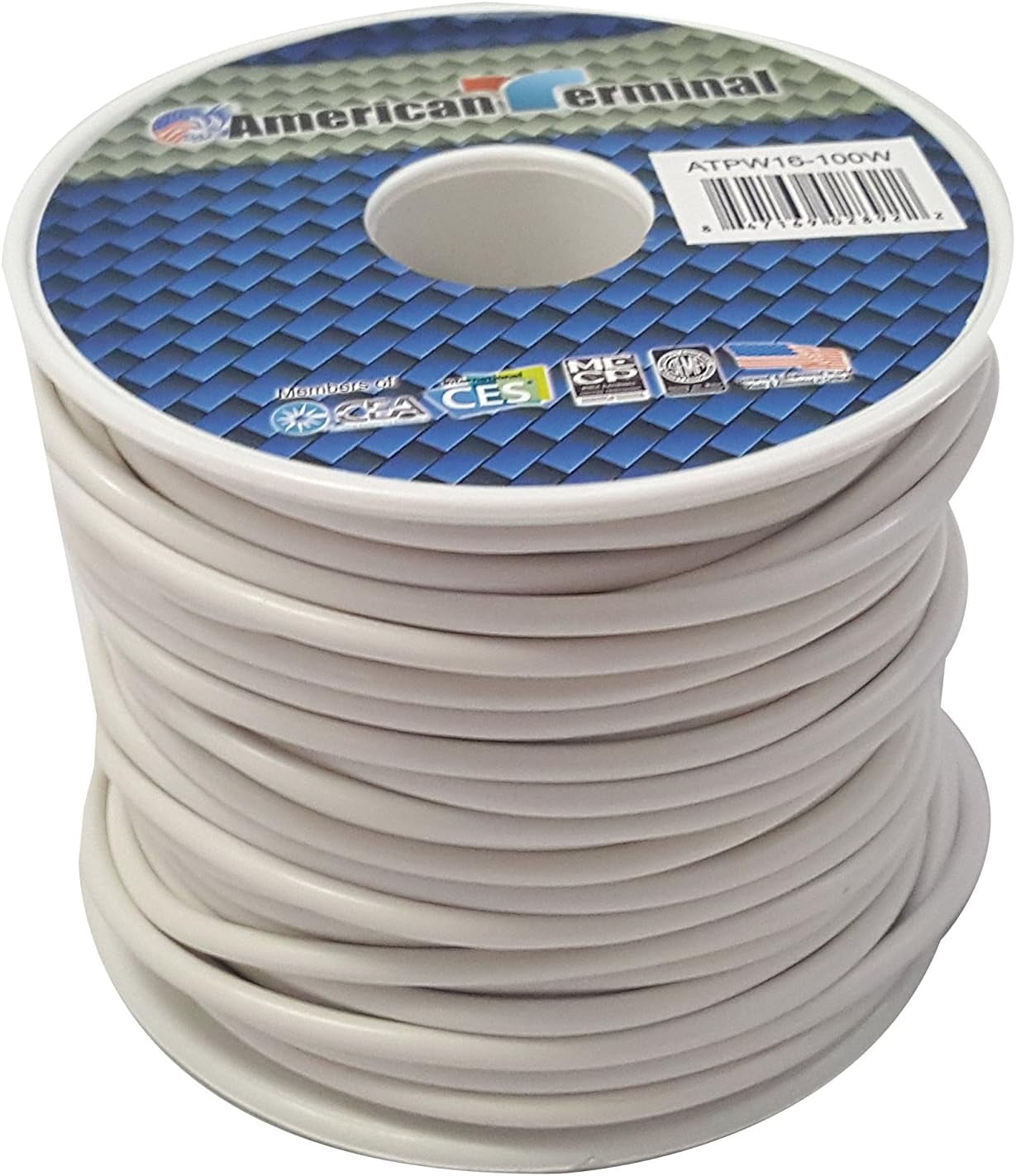 American Terminal ATPW16-100W 16GA 100' White Primary Remote Power ...