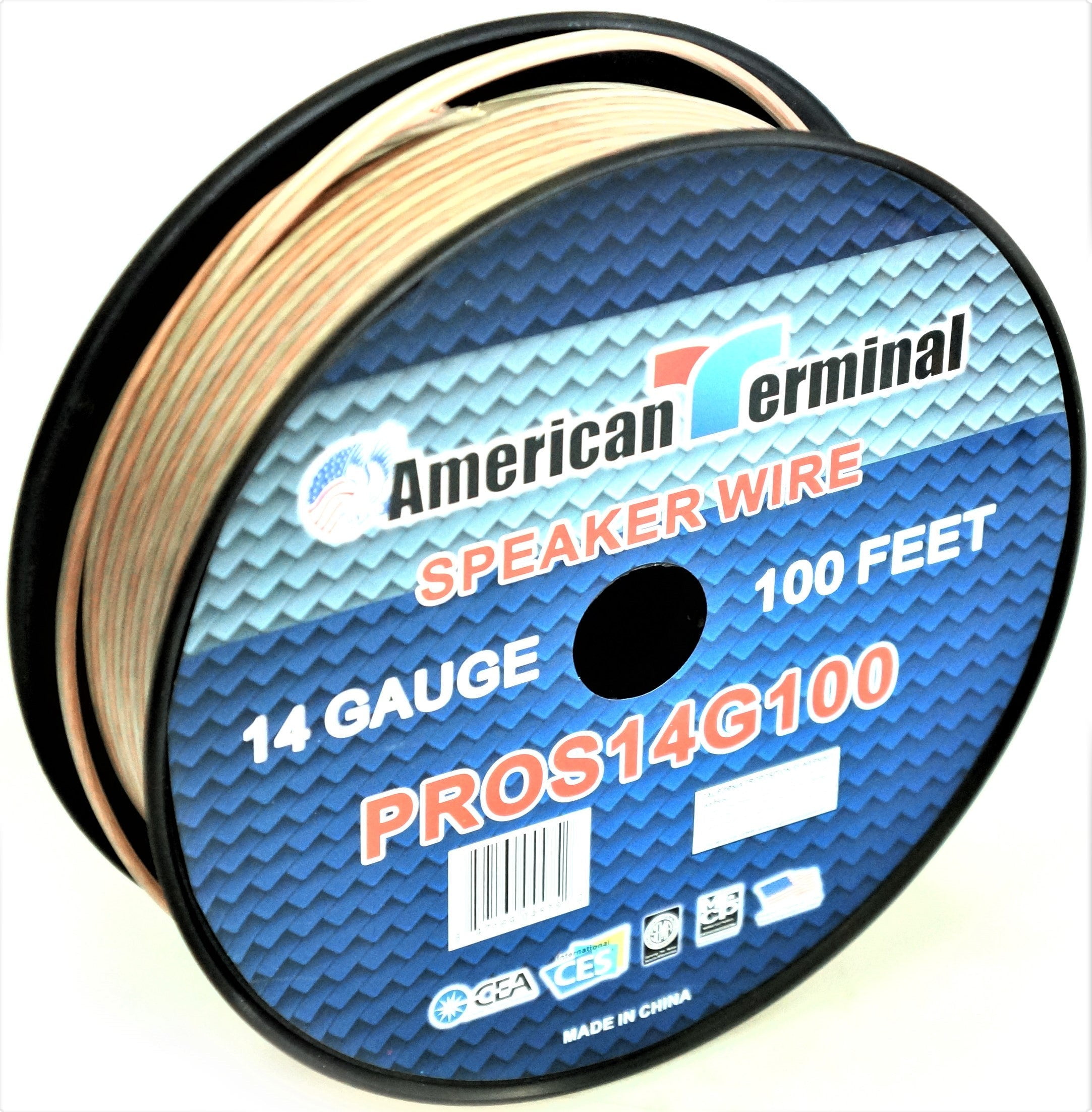 American Terminal PROS14100 14 Gauge Speaker Wire 100' 14 Gauge PRO PA ...
