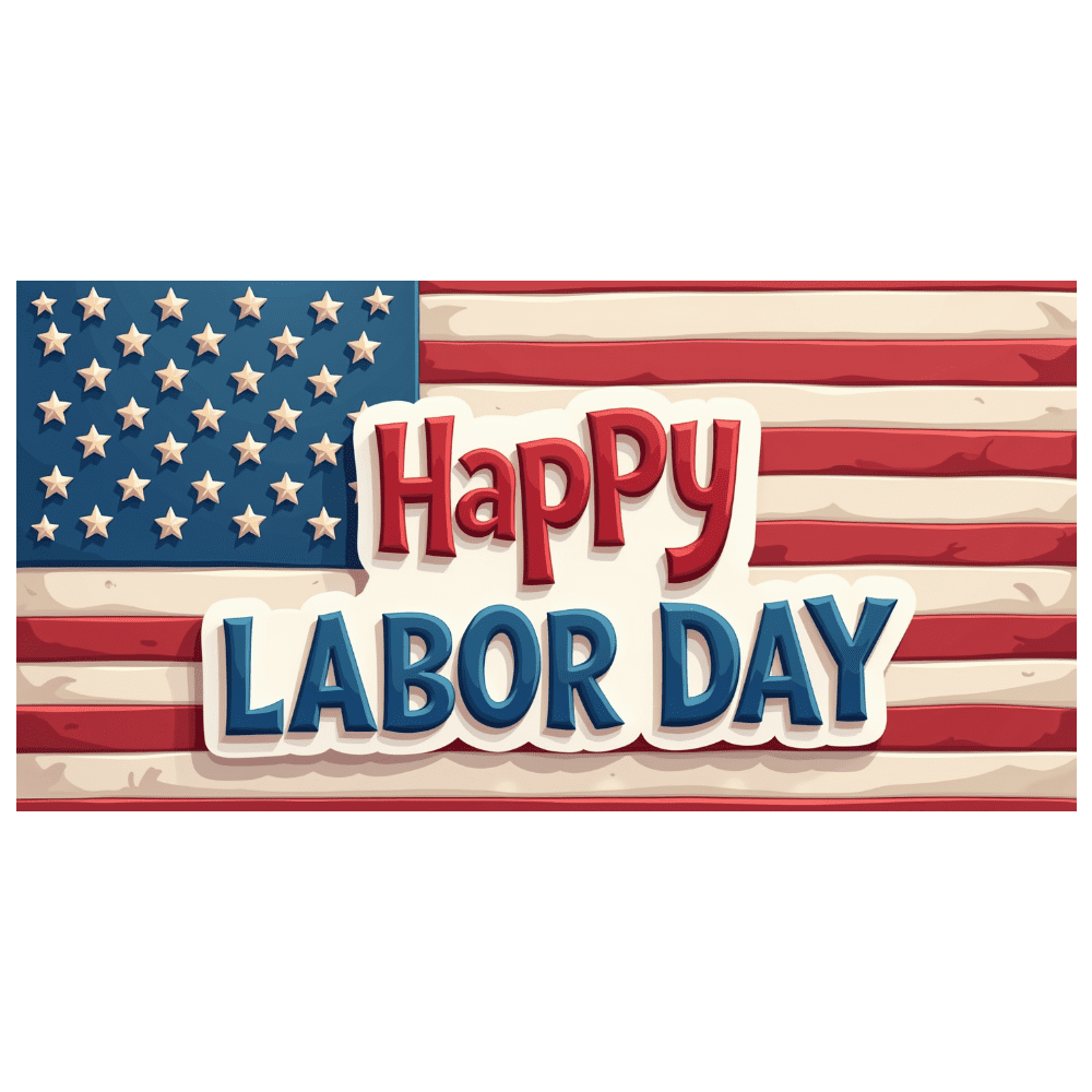American Theme Labor Day Banner Decorative American Flag Stars Stripes ...