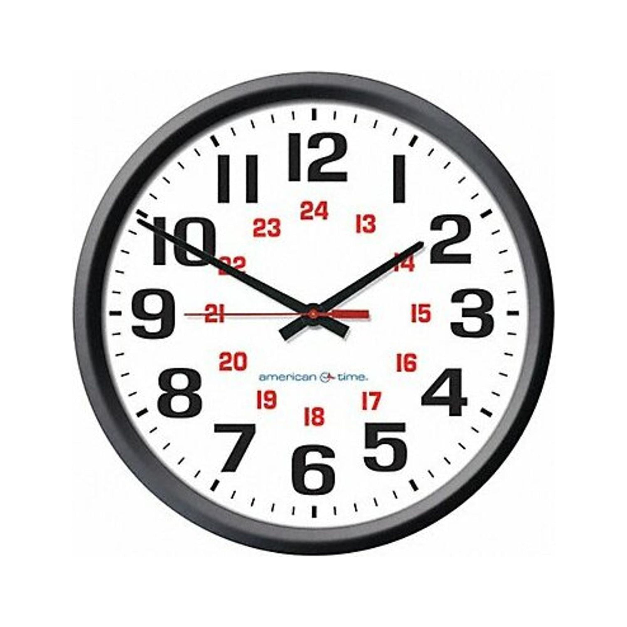American Time Analog Clock,Plastic,13 1/4" Diameter E56BAAV324 ...