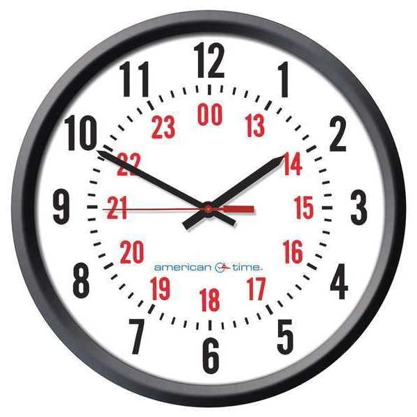 American Time Analog Clock,Plastic,13 1/4" Diameter U55BAAA533 ...