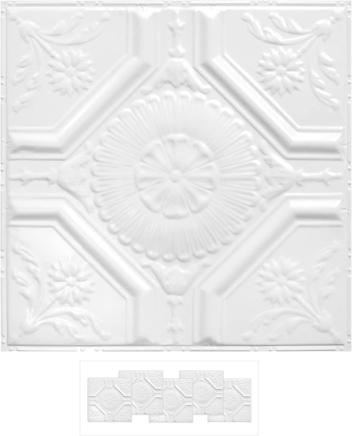 American Tin Ceilings [5-Pack Kit Nail-Up Metal Tiles in Pattern #6 ...