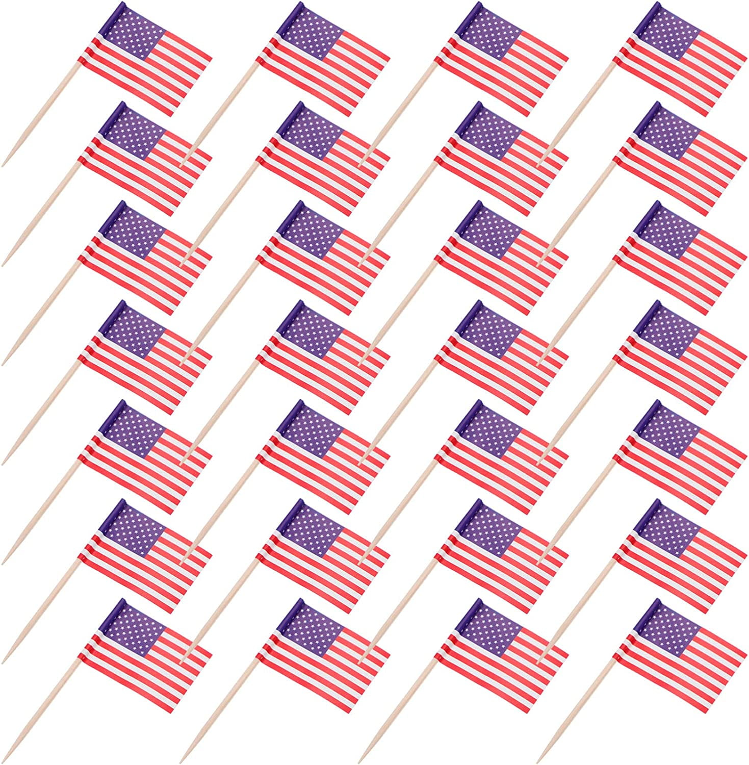 American Toothpick Flags 200pcs American Flag Toothpicks USA Flag ...