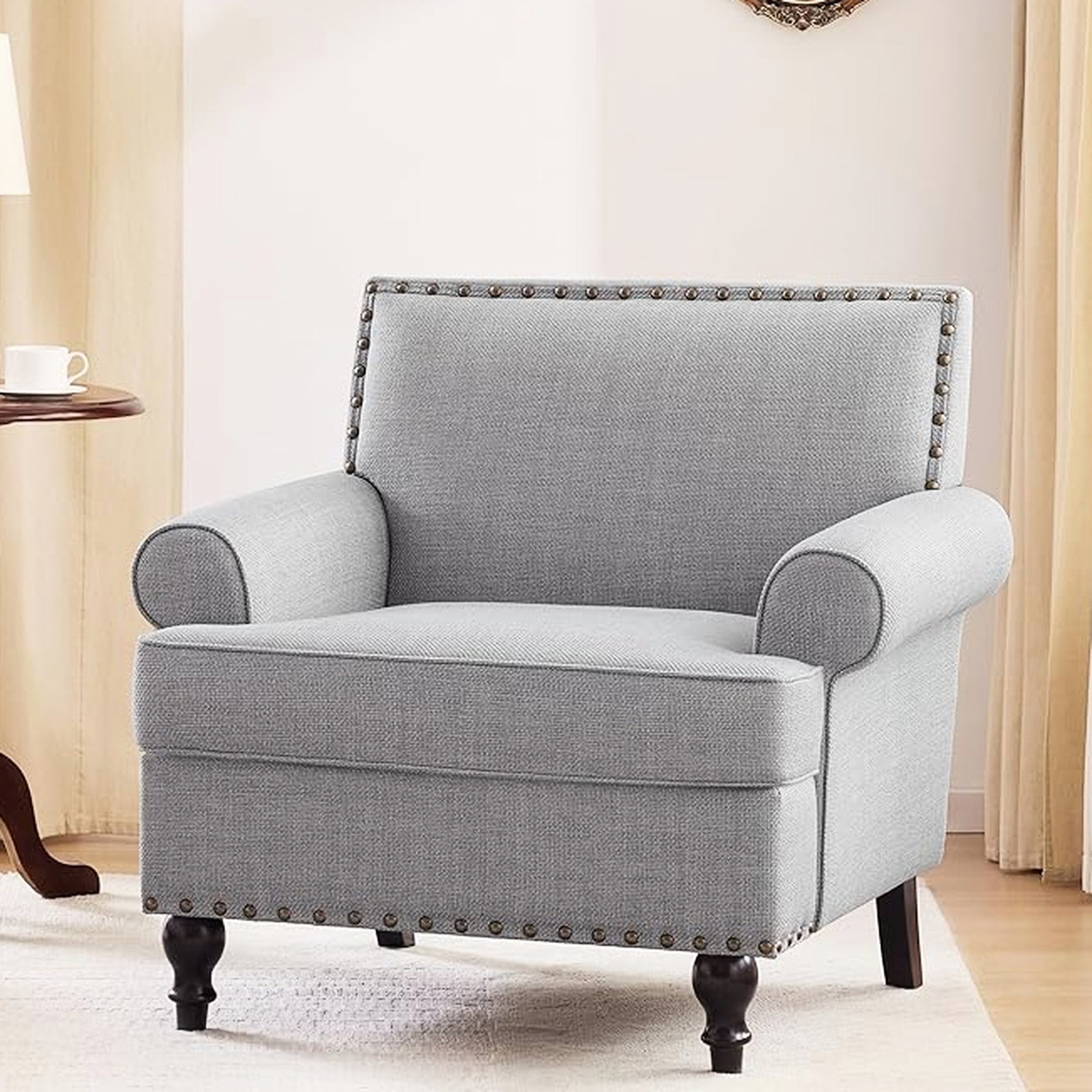 American Traditional Accent Chair with Rivet Design | For Different ...
