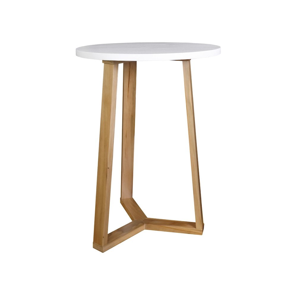 American Trails Aesthetic Tripod Round Side Table with Solid American Hardwood Legs, Natural ...