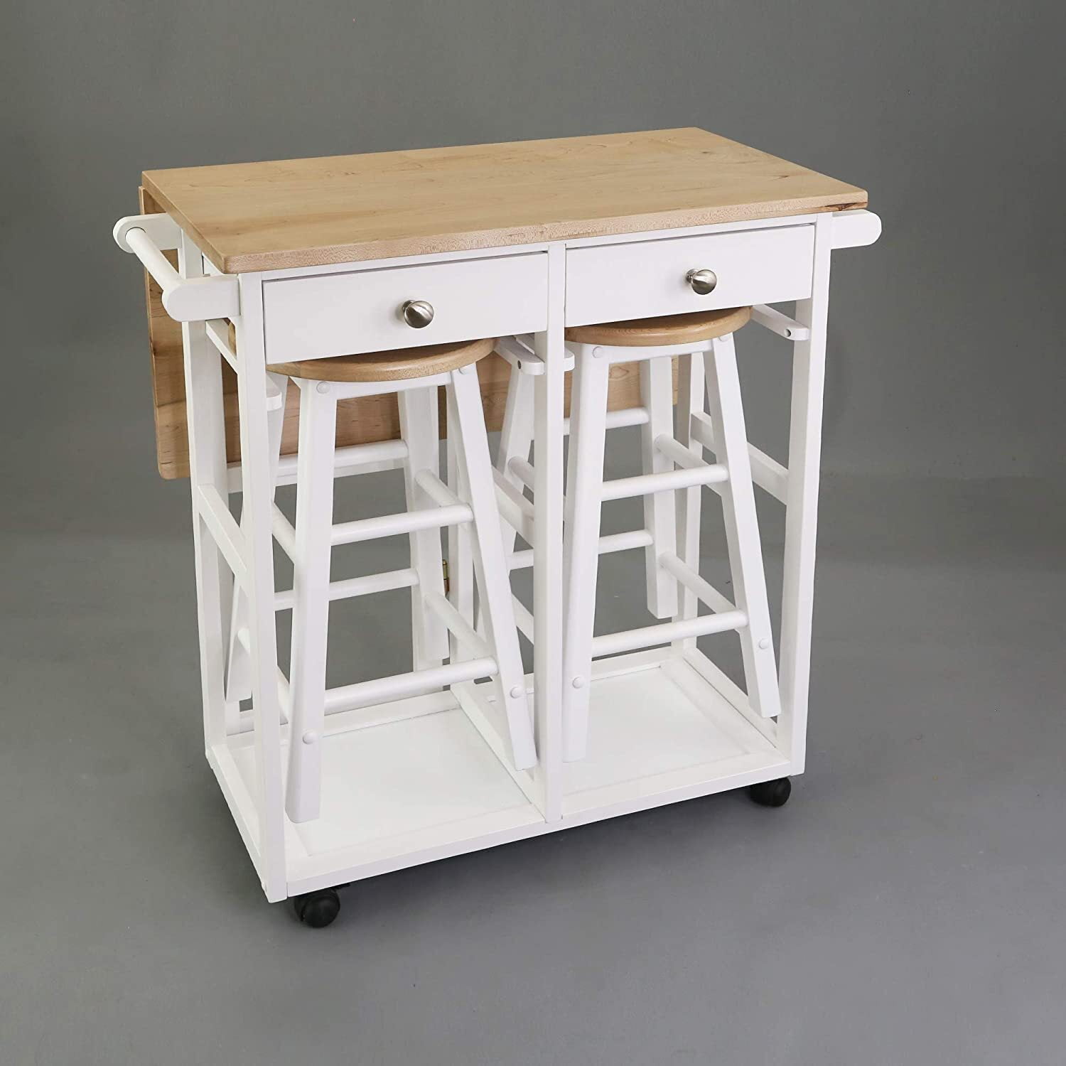American Trails Breakfast Cart with Drop-Leaf Table, Square, American ...