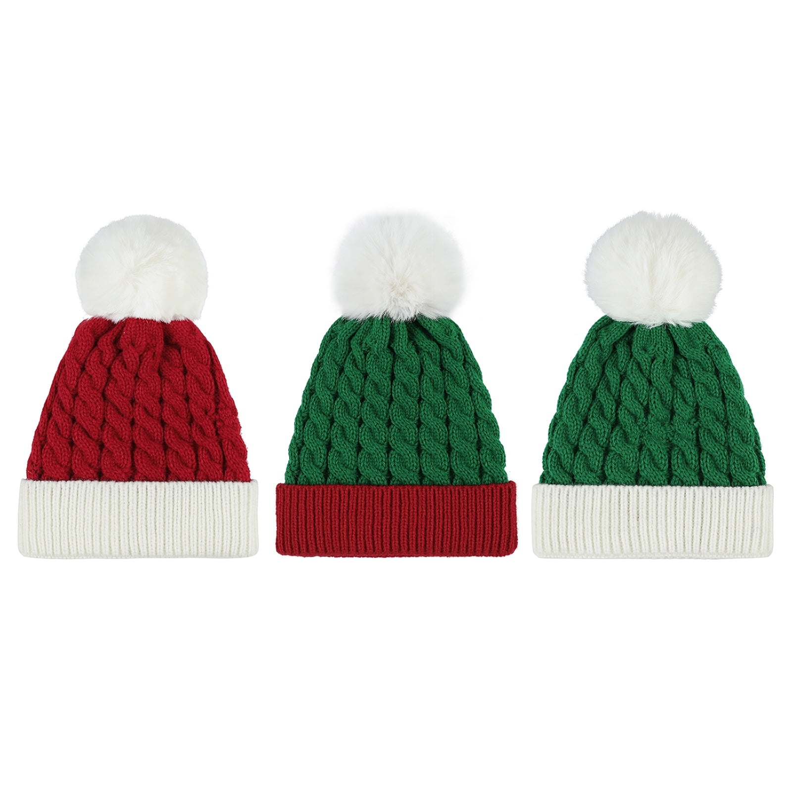 American Trends Baby Beanie Double Pom Pom Hat Kid Toddler Beanies Knit ...