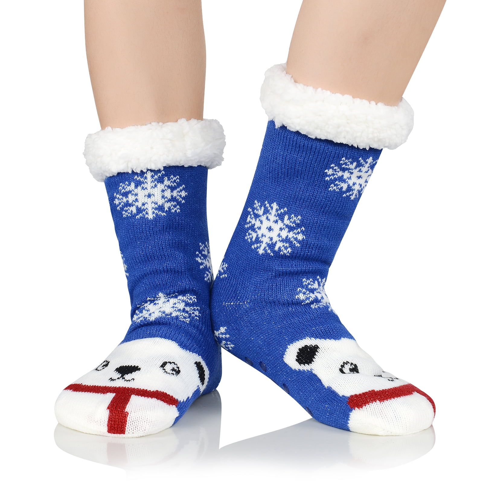 American Trends Fuzzy Socks with Grips for Women Warm House Socks ...