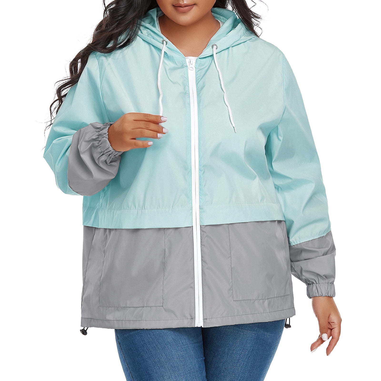 American Trends Women's Waterproof Lightweight Rain Jacket with Hood ...