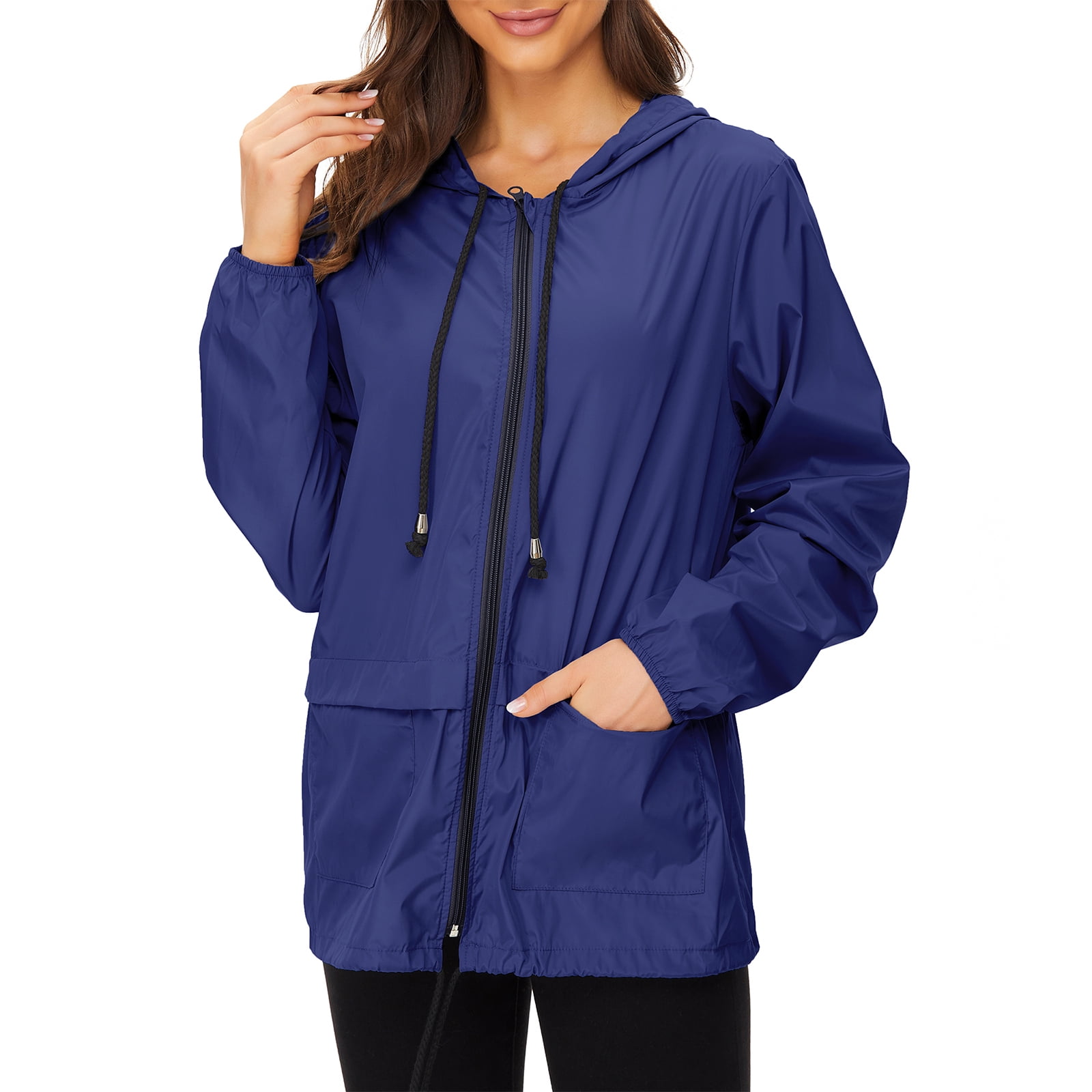 American Trends Women's Waterproof Rain Jacket with Hood, Lightweight ...