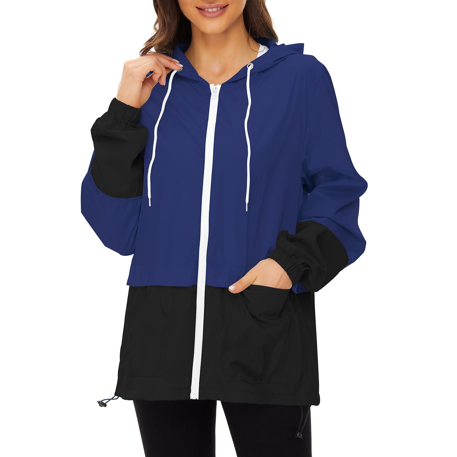 Ponceau Rain Coats for Women Waterproof with Hood Packable Rain Jackets ...