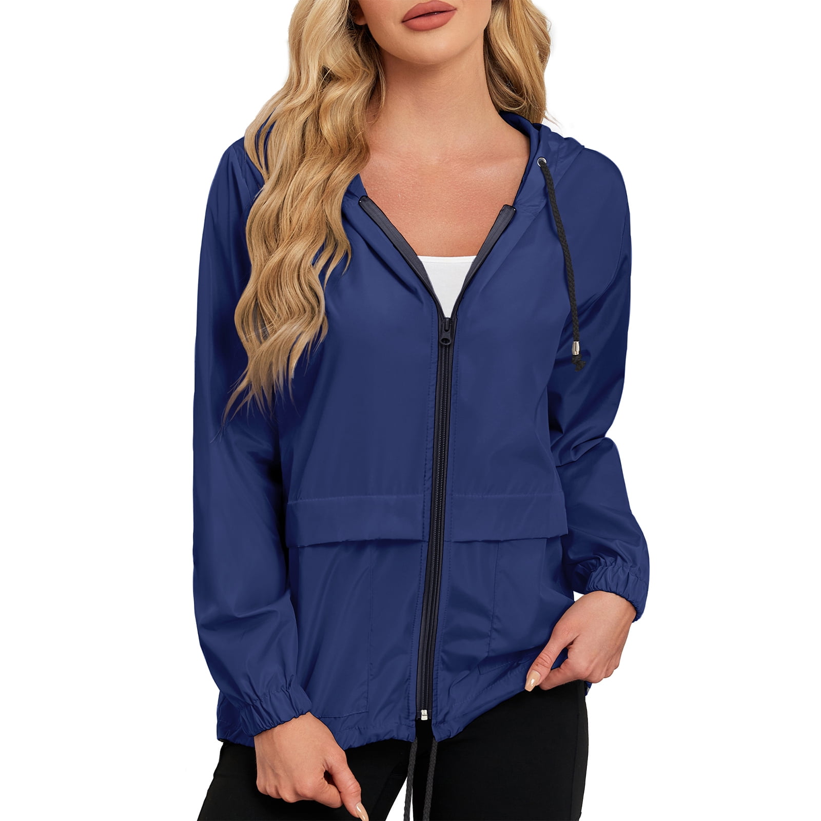 Ponceau Rain Coats for Women Waterproof with Hood Packable Rain Jackets ...