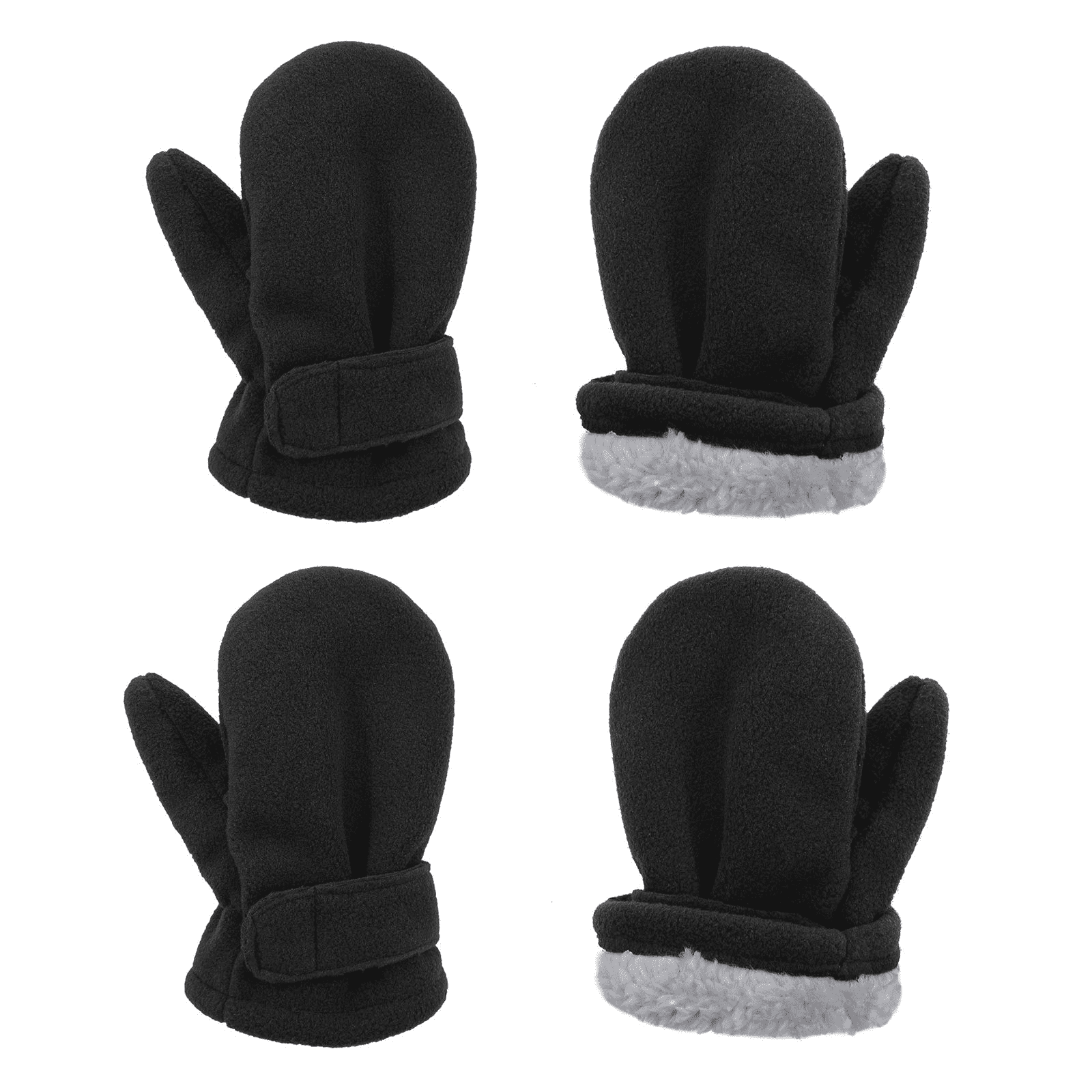 American Trends Cozy Winter Children's Unisex Fleece Lined Mittens - 2 ...
