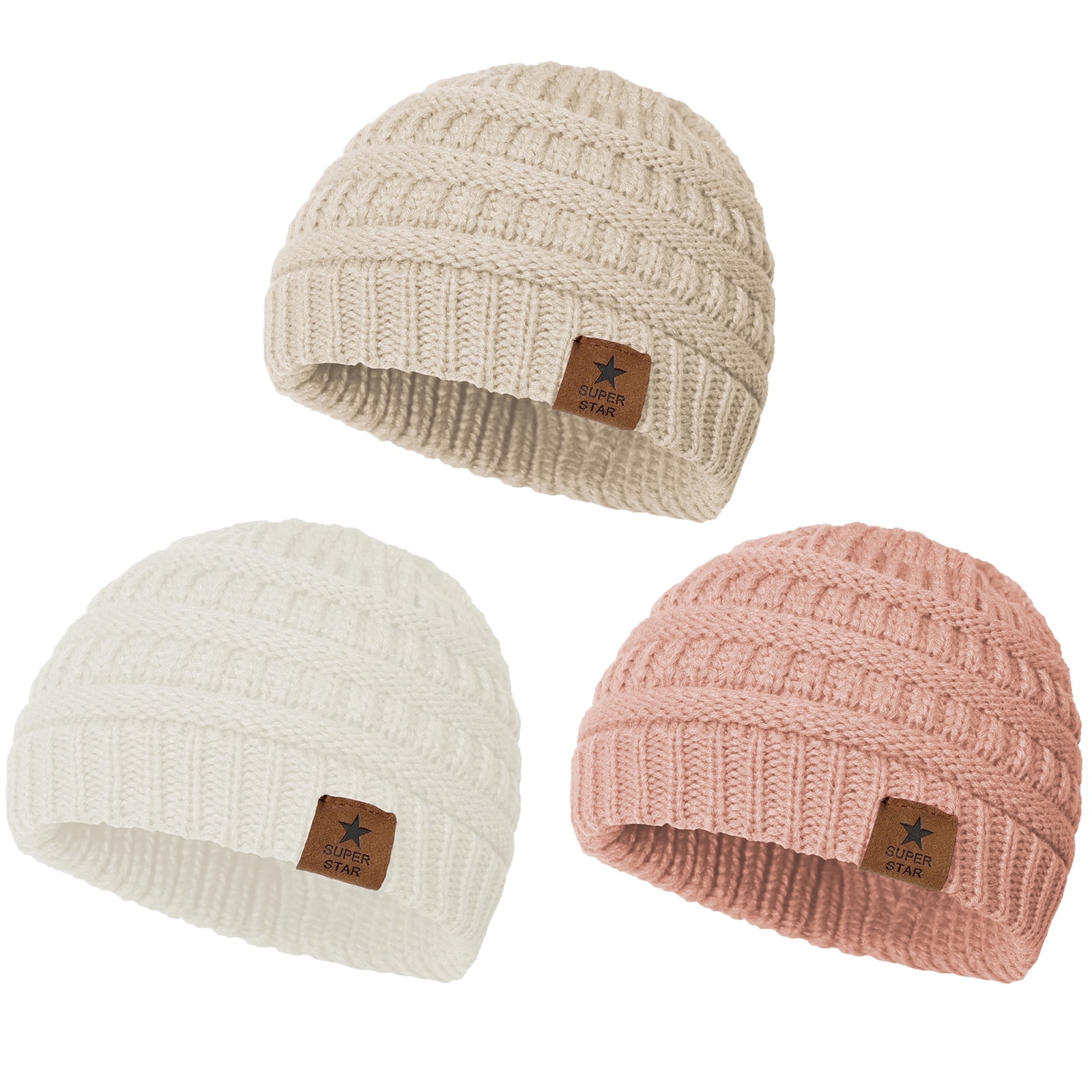 American Trends Kids Beanie Set: Warm Knit Hat, Winter Cap, Infant ...