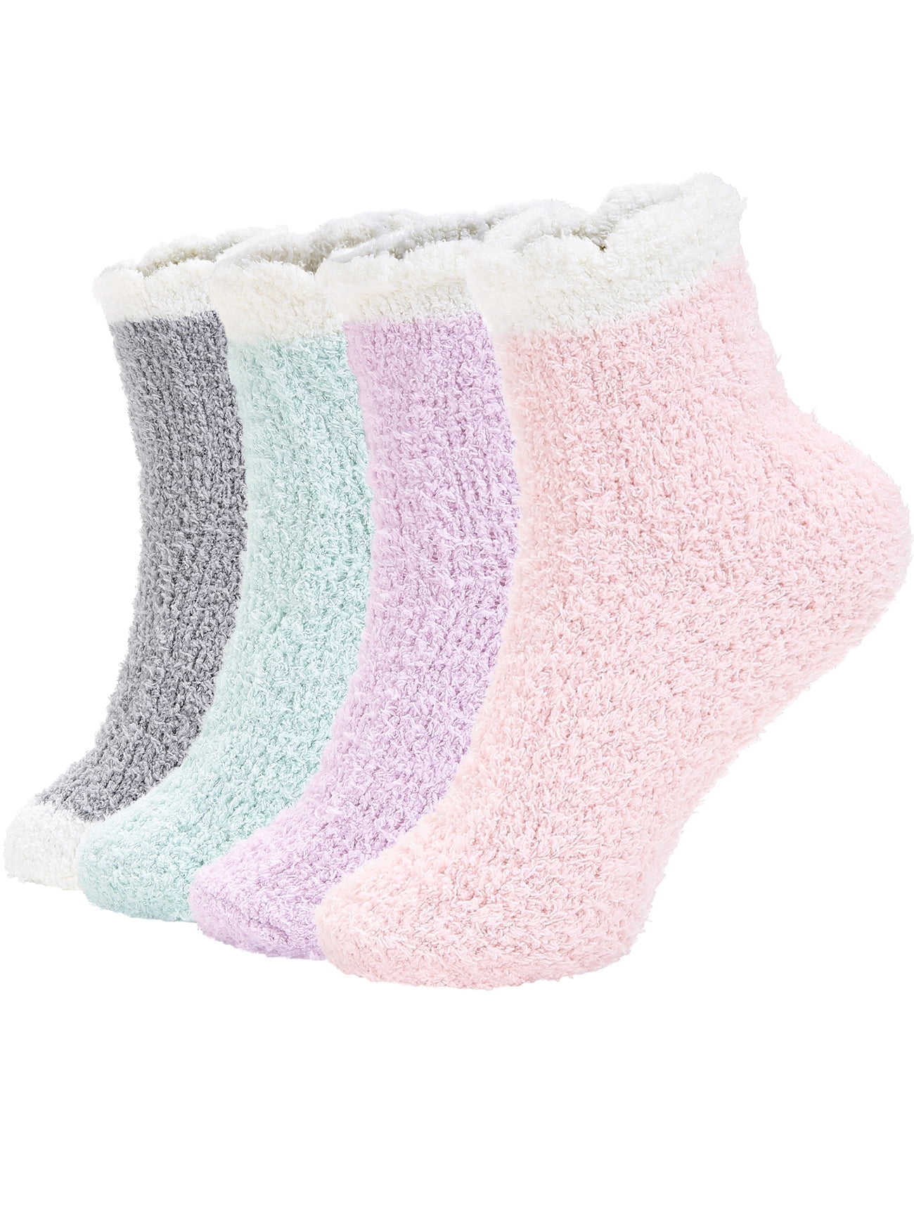 American Trends Fuzzy Socks for Women Warm Winter Slipper Socks Soft ...