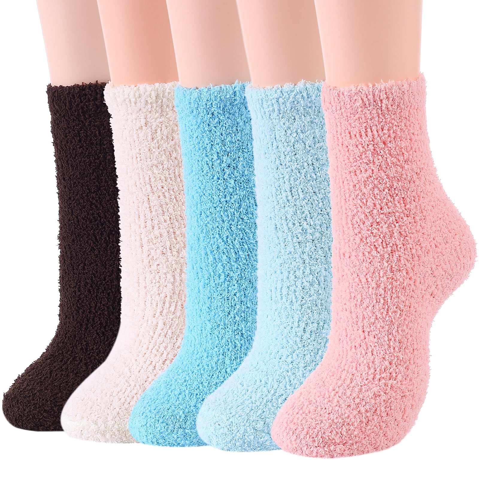 American Trends Women's Warm Cozy Winter Slipper Socks, Soft Fuzzy ...