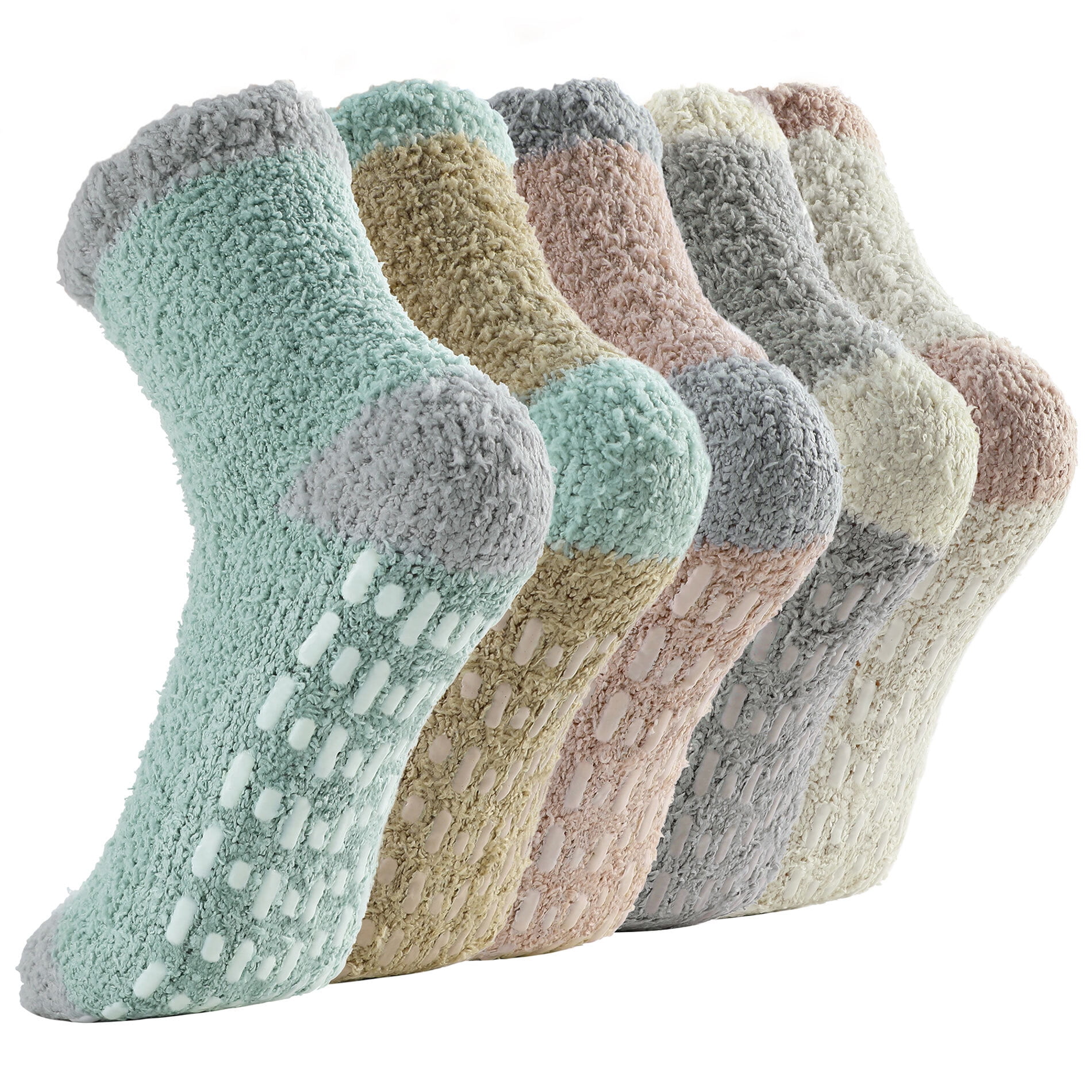 American Trends Women's Warm, Super Soft, Cozy Fuzzy Slipper Socks with ...