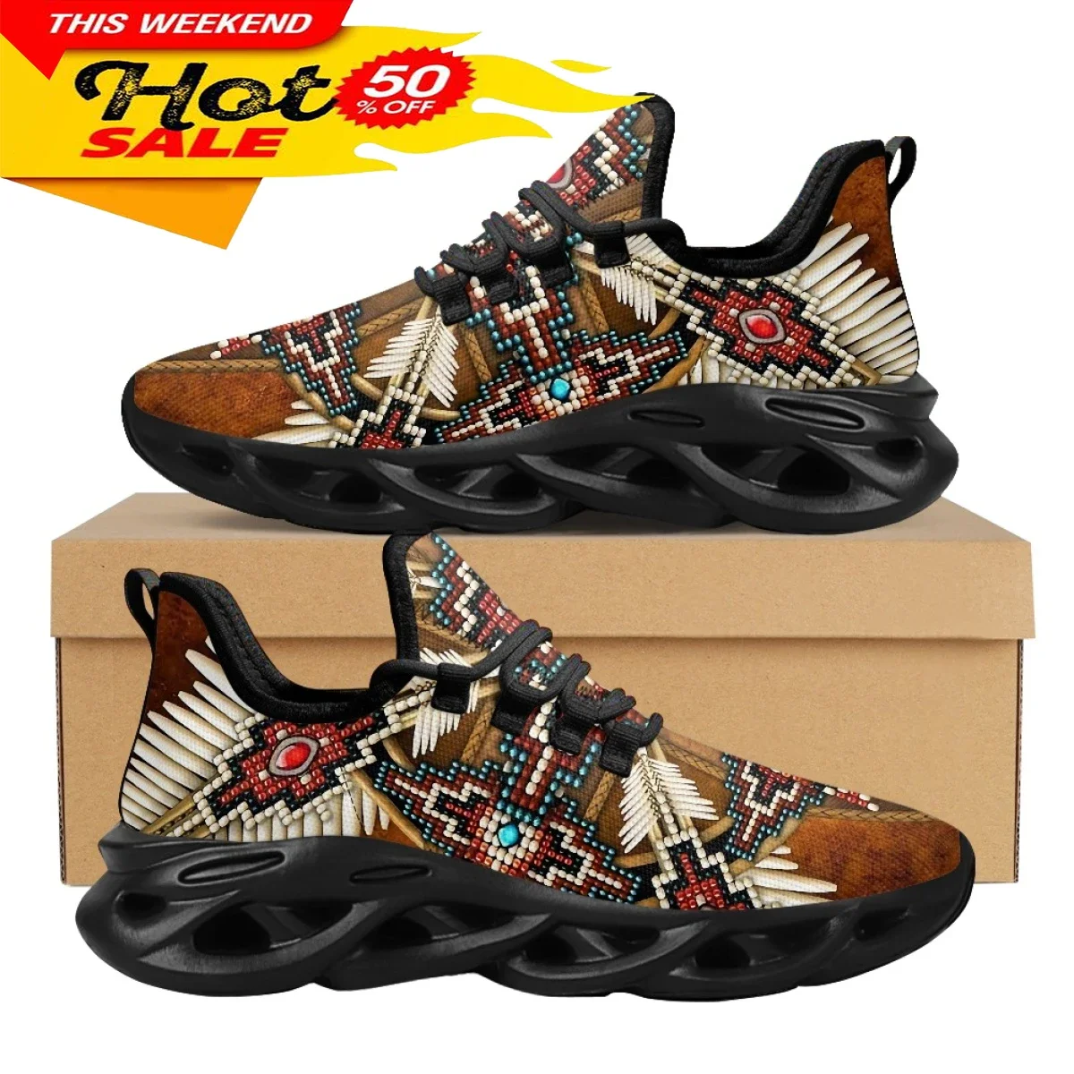 American Tribal Casual Women Mesh Sneakers Summer Cool Platform Shoes ...