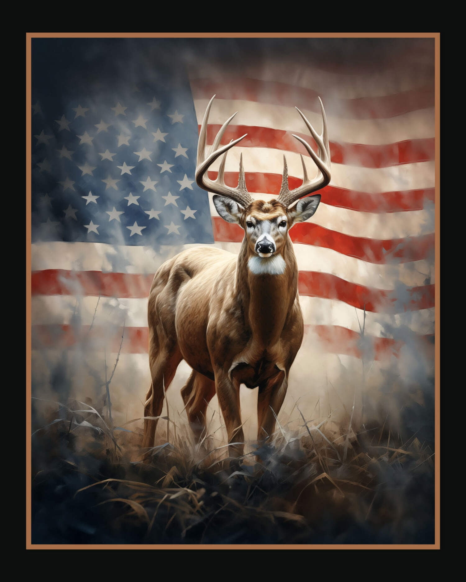 American Trophy Deer Panel Cotton Fabric - Walmart.com