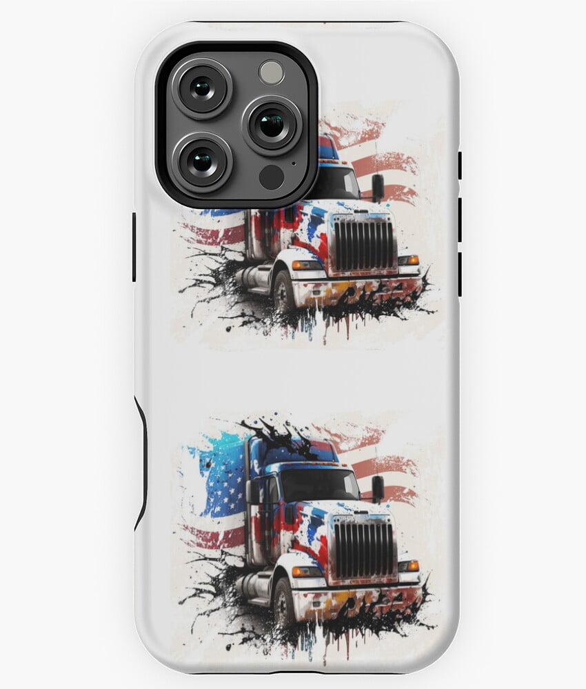 American Trucker Legend Big Rig Semi Phone Case for iPhone 16 15 14 13 ...