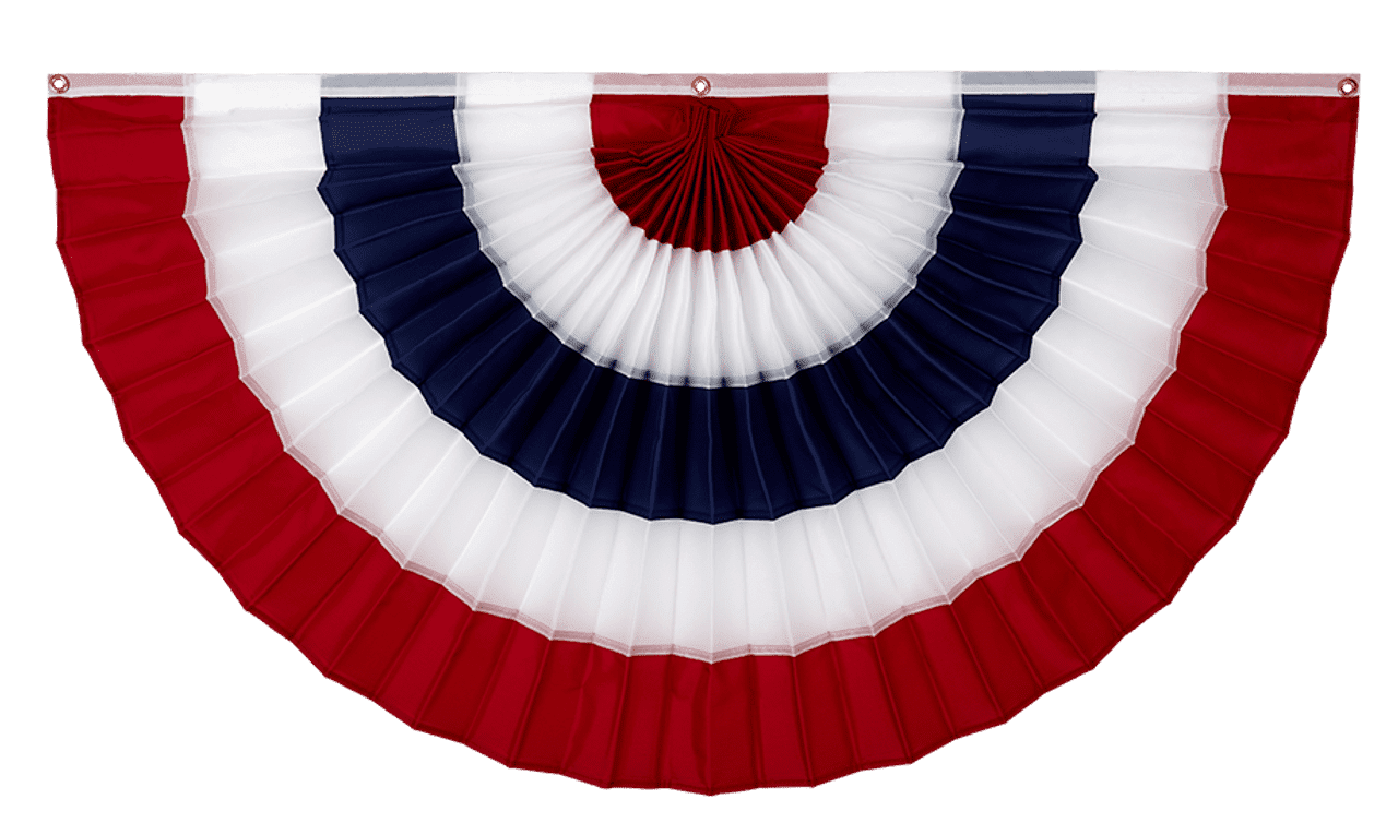 American US Bunting Flag Patriotic Flag Hooray - 1' x 2' Cotton USA ...